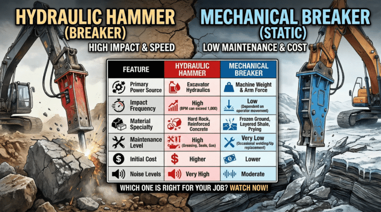 Hydraulic Hammer or Mechanical Breaker - what’s ideal choice